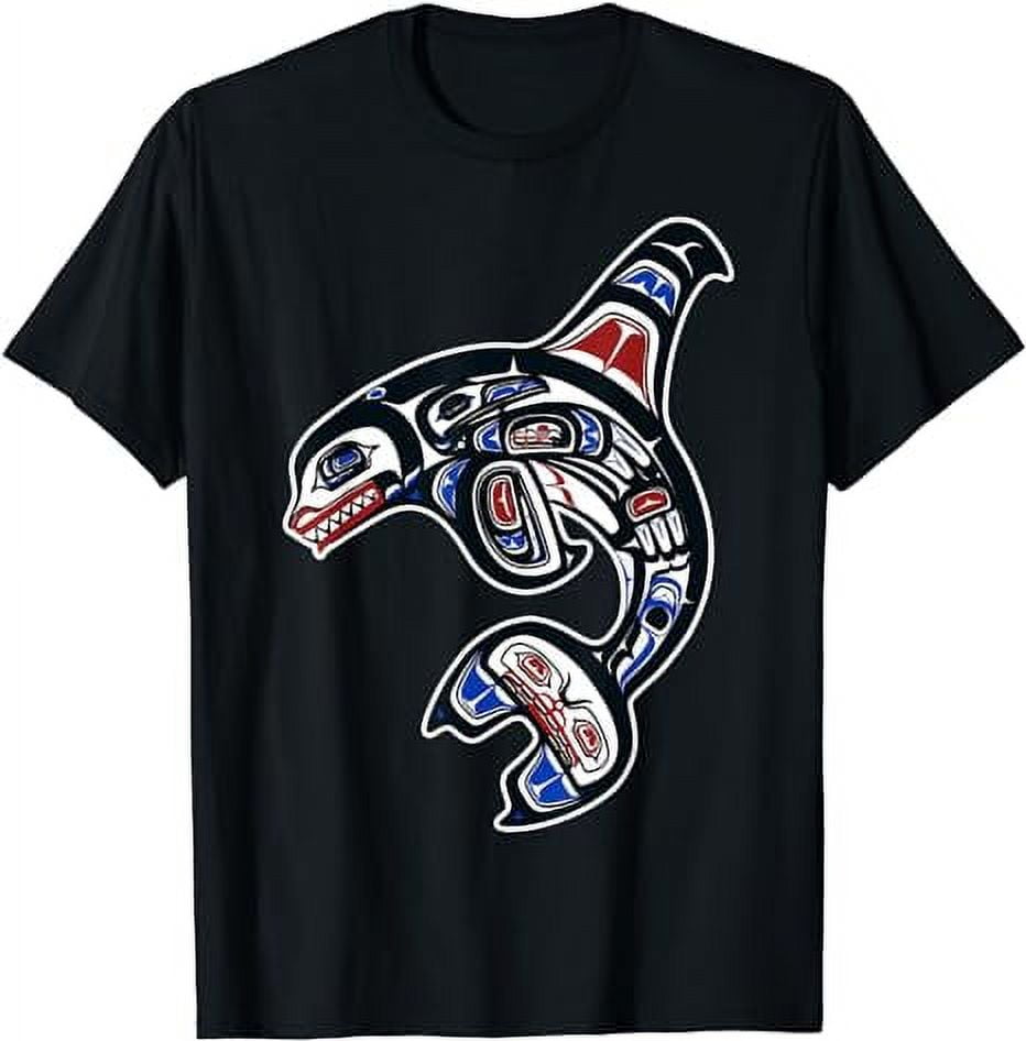 Orca Killer Whale Pacific NW Native American T-Shirt - Walmart.com