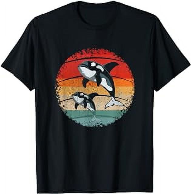 Orca Killer Whale Sea Panda Vintage Retro 80s Style T-Shirt - Walmart.com