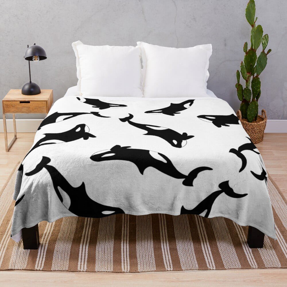 Orca Killer Whale Throw Blanket Personalized gift - Walmart.com
