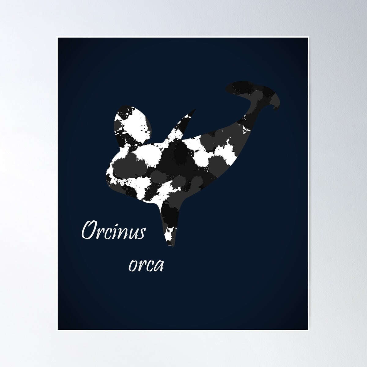 Orca Paint Splatter Art Poster Wall Art, Modern Wall Decor For Living ...