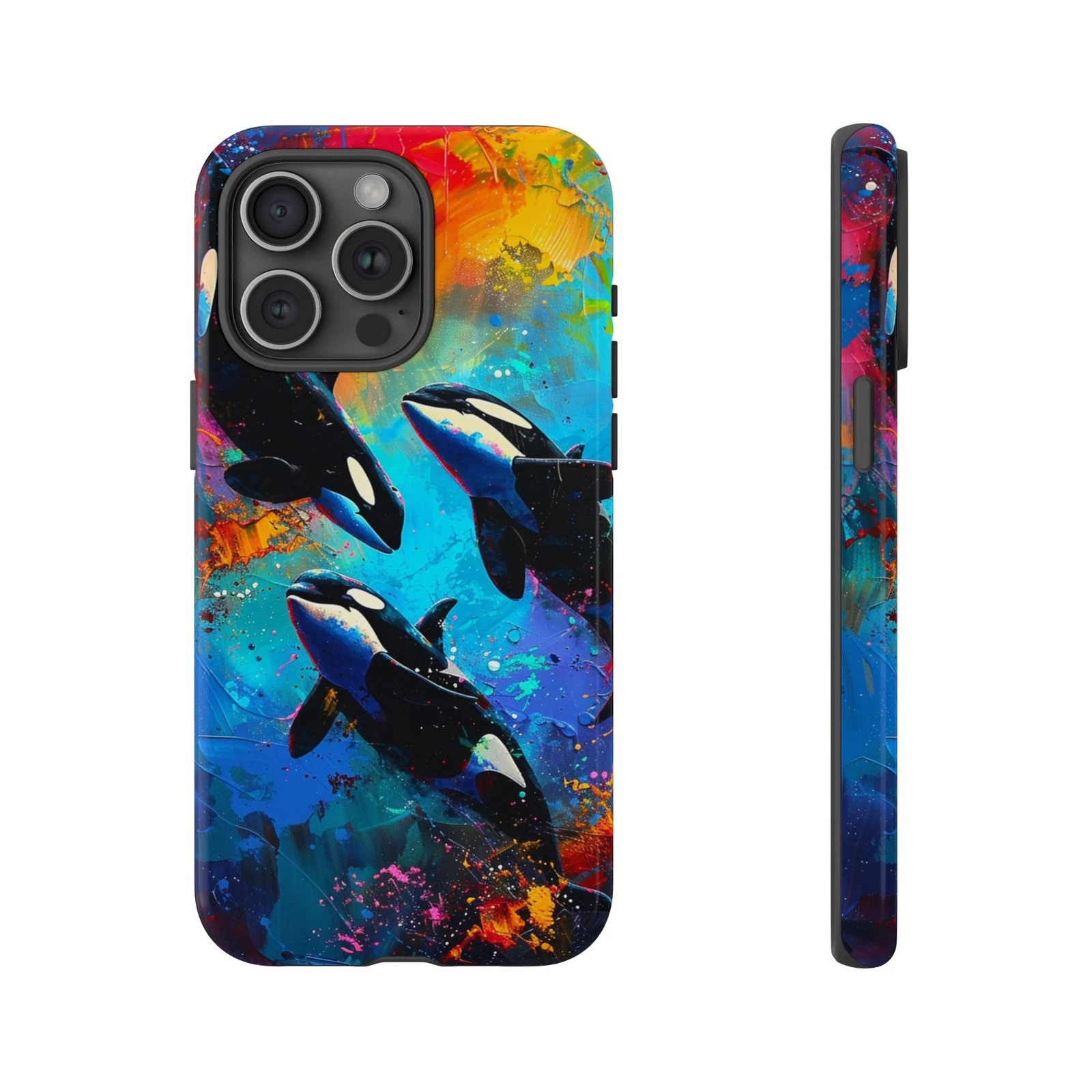 Orca Pod Pastel Whale Ocean Harmony Marine Life Case for iPhone 17 16 ...