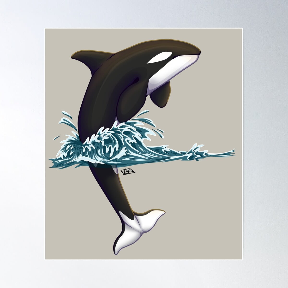Orca Poster Wall Art, Modern Wall Decor For Living Room Bedroom, 12x18 ...