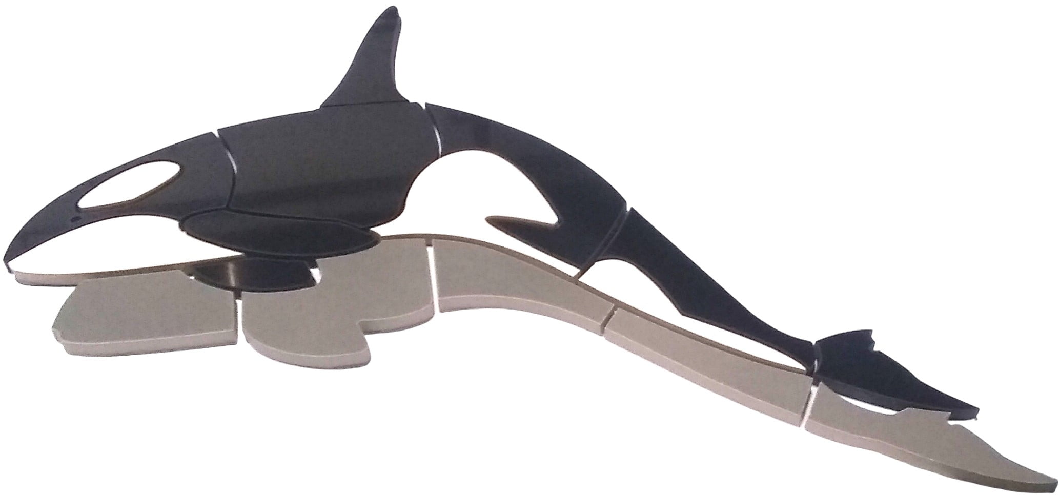 Orca Whale 20 inch Porcelain Swimming Pool Mosaic with Shadows ...