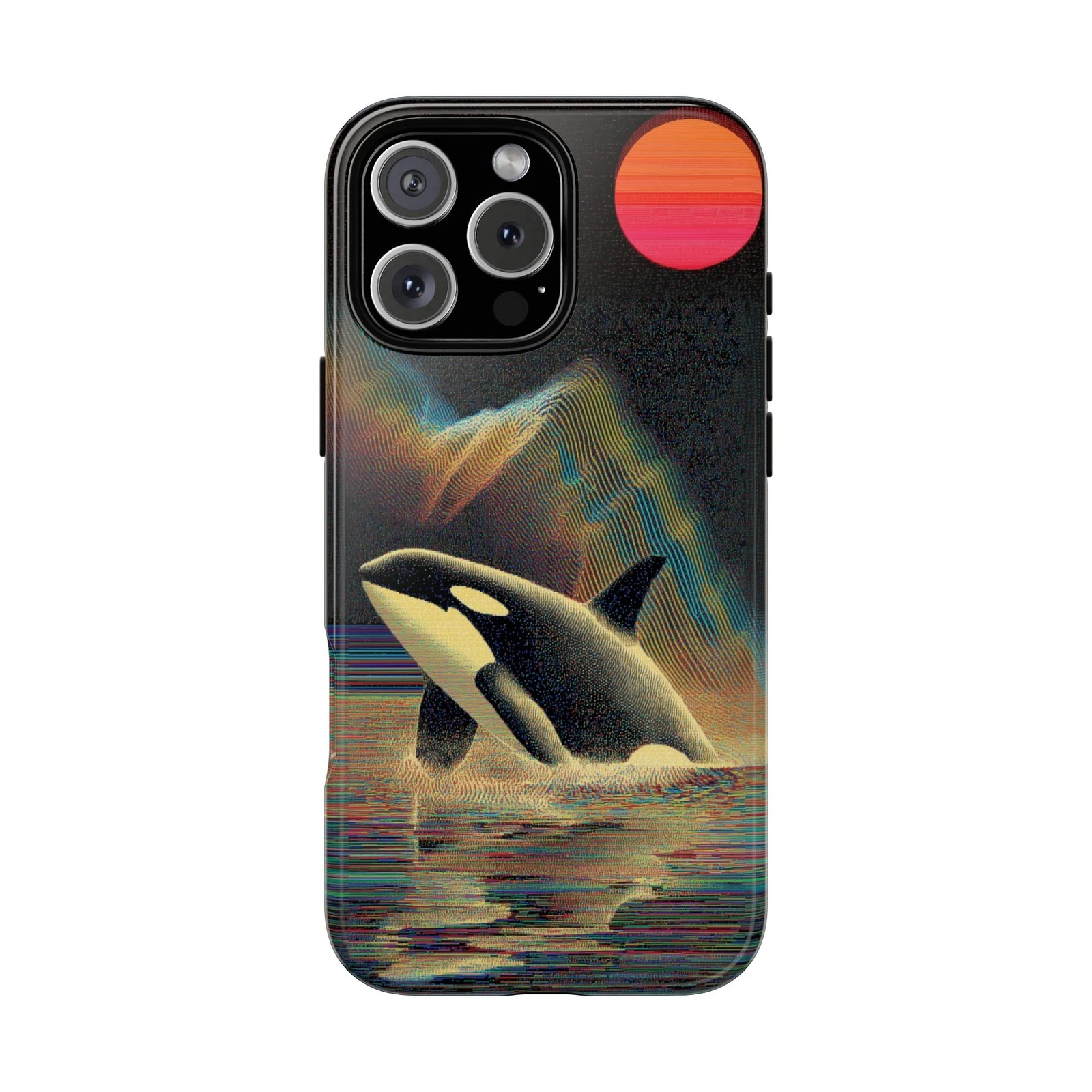 Orca Whale Glitch Sunset Ocean Case for iPhone 11-17 Pro Max - Walmart.com