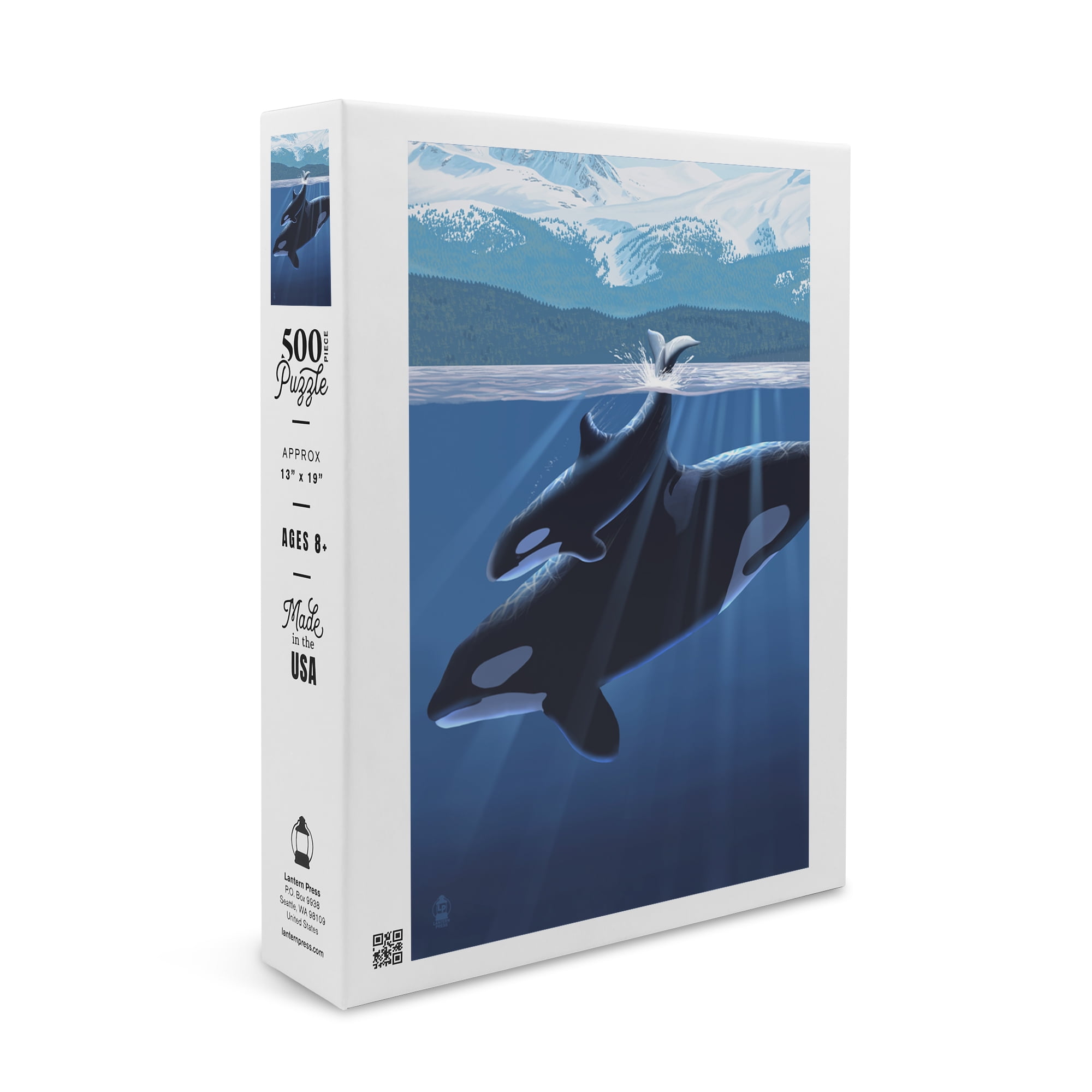 Orca and Calf (Mountains) (19x27 inches, Premium 500 Piece Jigsaw ...