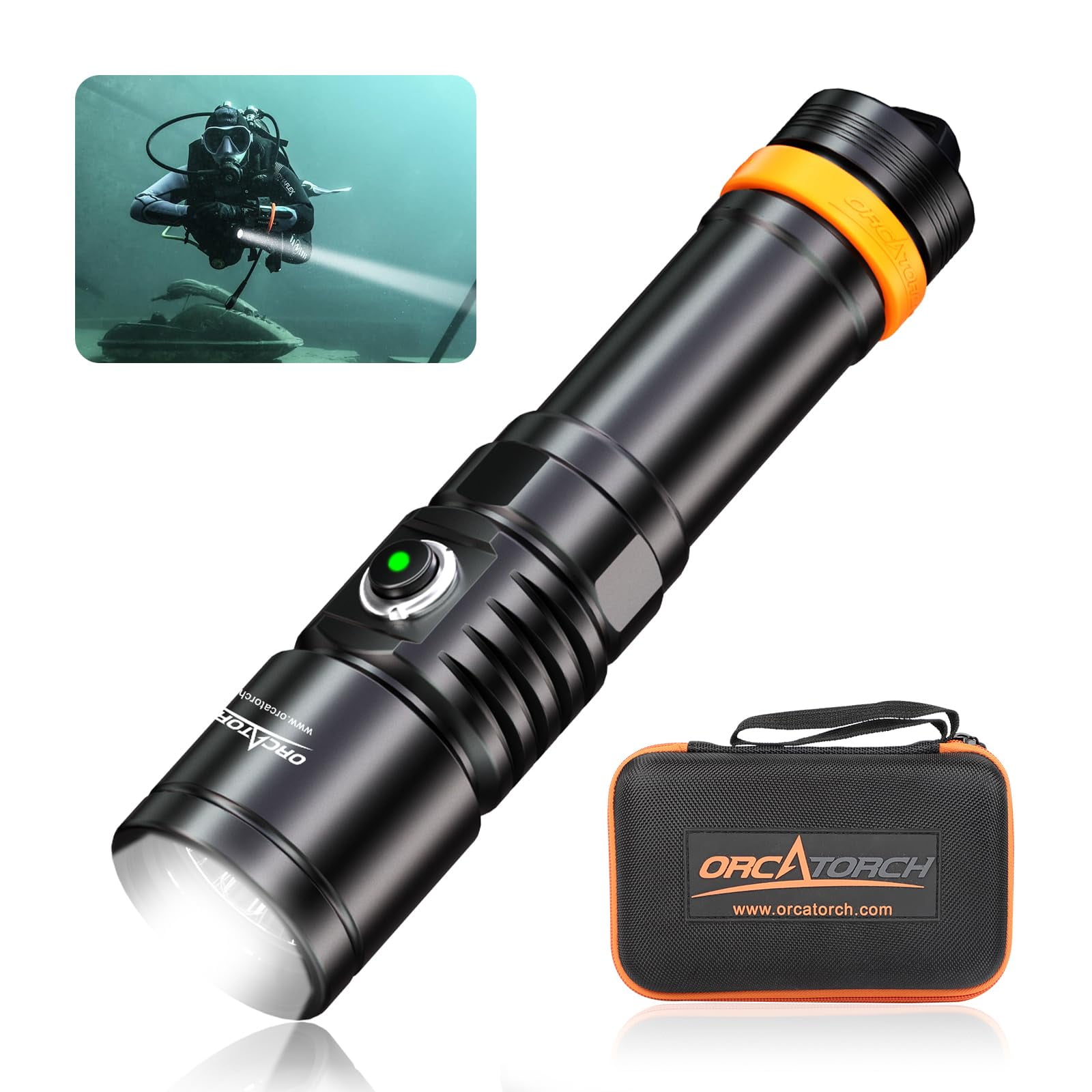 ORCATORCH D710 Scuba Diving Light, 3000 Lumens Super Bright Underwater ...