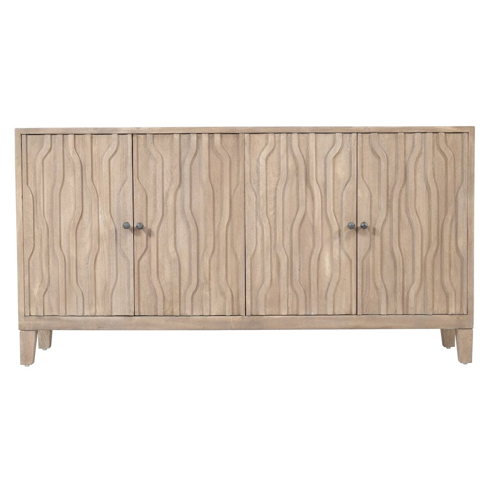 Orchard 4-Door Sideboard Transitional Light Ash Ivory Reclaimed Solid ...
