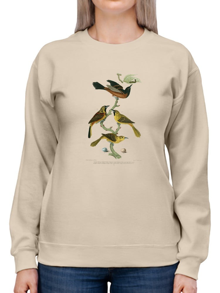 Orchard And Birds Sweatshirt Women -Alexander Wilson Designs, Female ...