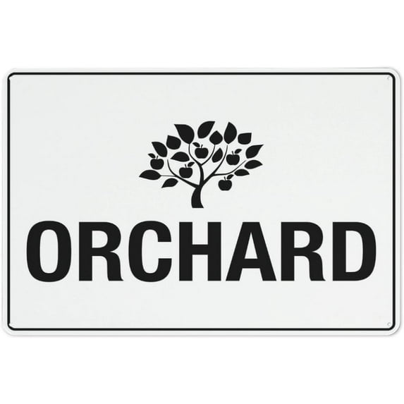 Orchard Sign Outdoor Uv Printed Rust Free Aluminum 12 X 8 In Yard Sign ...