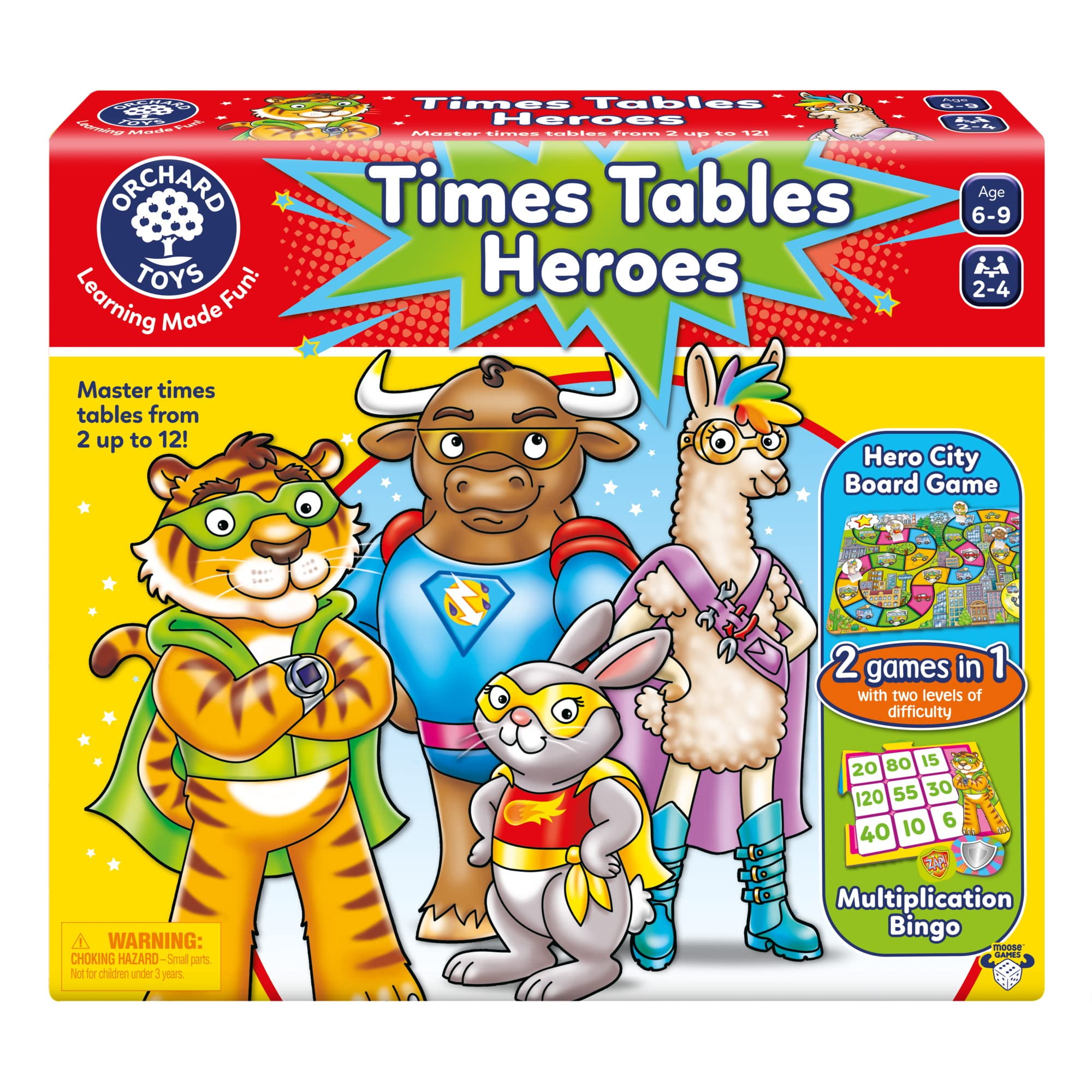 Orchard Toys Moose Games YPF5 Times Tables Heroes. an exciting ...