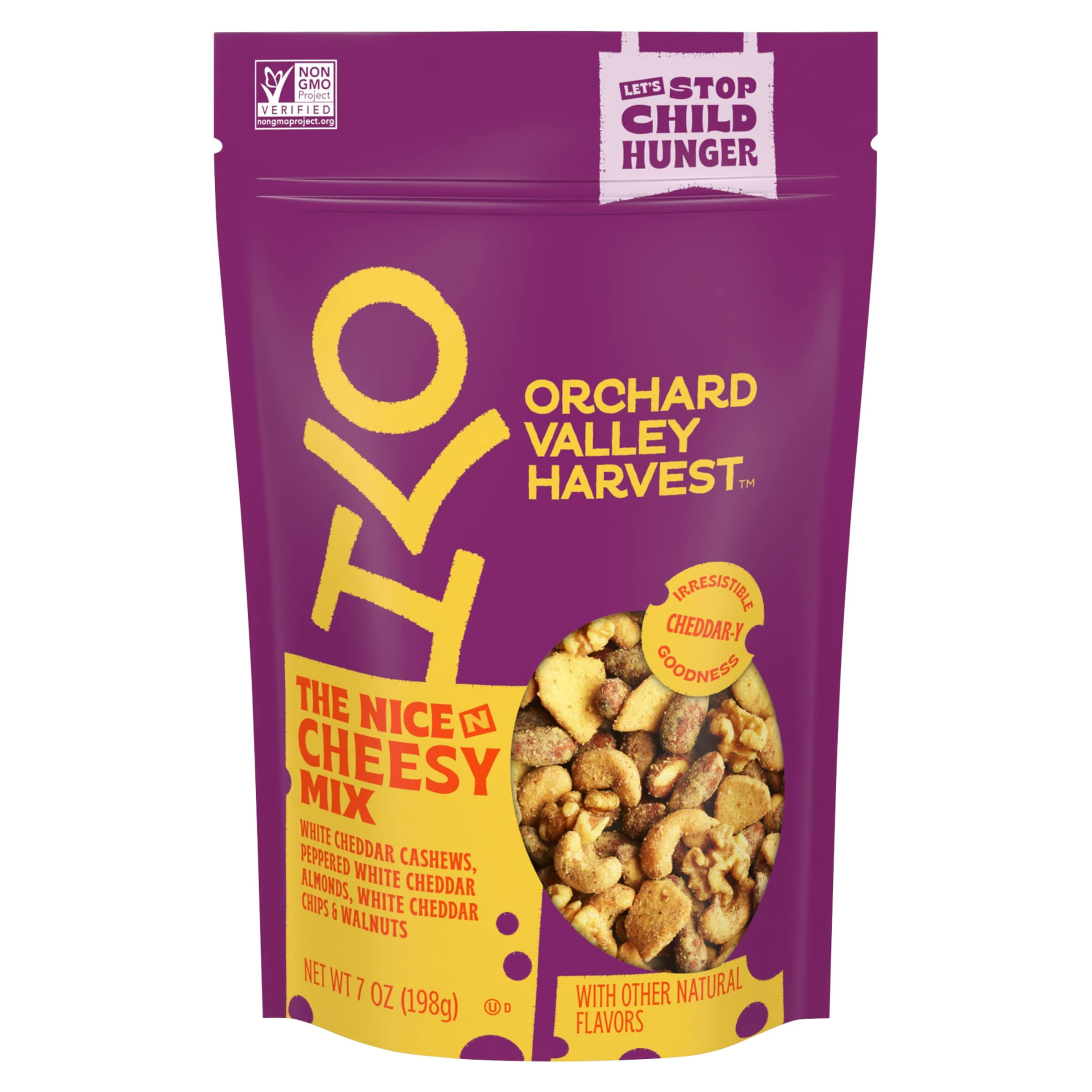 Orchard Valley Harvest Nice N Cheesy Mix, 7 oz (Pack of 1), White Cheddar Almonds, Cashews ...