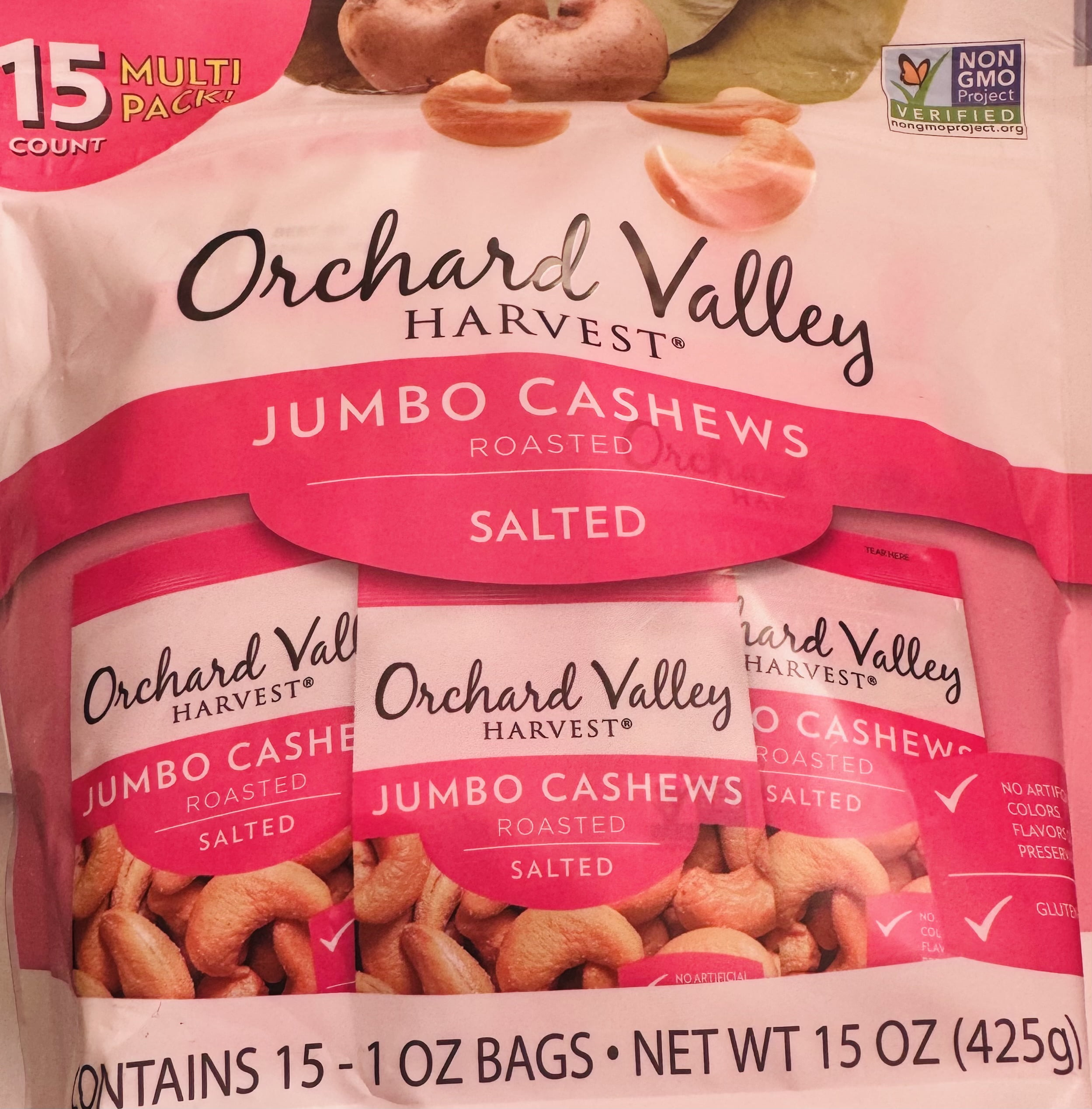 Orchard Valley Harvest Roasted Salted Cashews Jumbo Multi Pack 15 - 1 ...