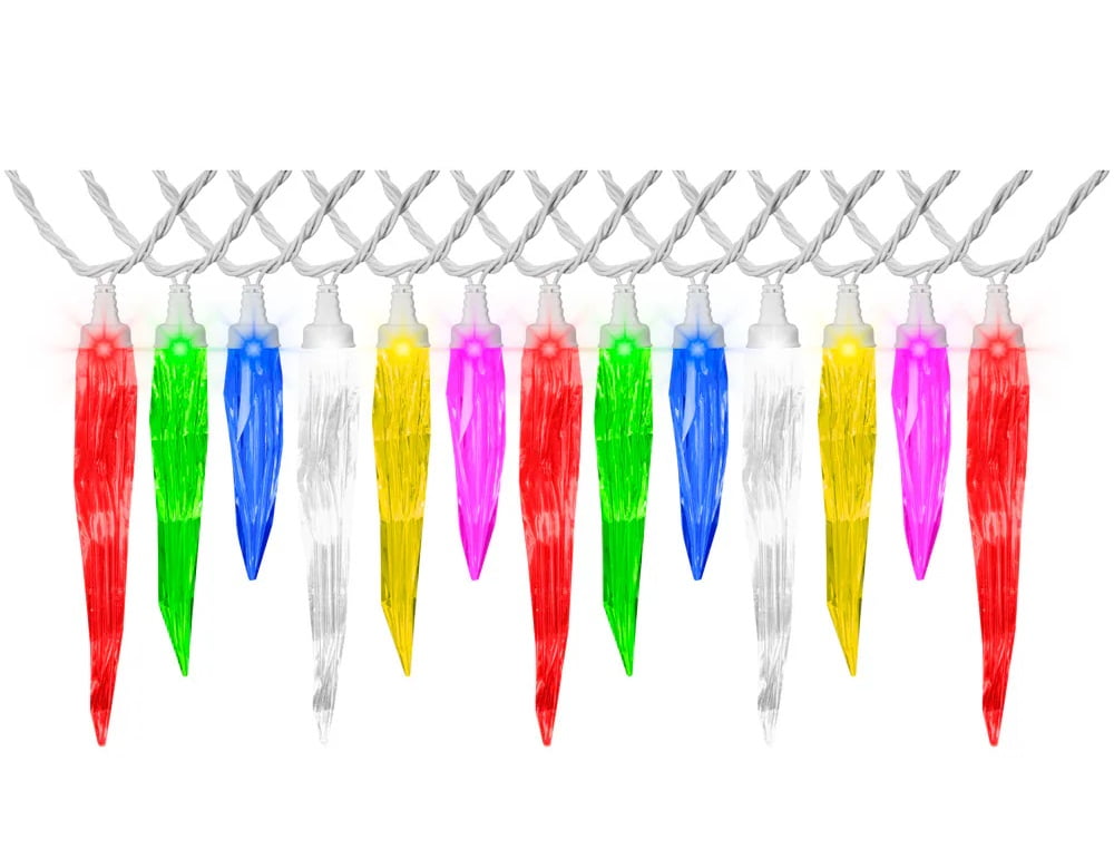 Gemmy Orchestra of Lights 24 LED Icicle Lights Color Changing Lights ...