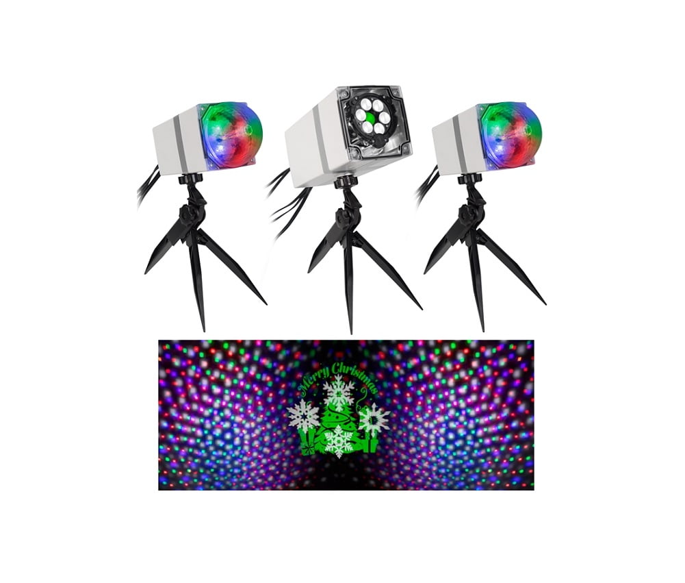 Orchestra of Lights Outdoor LED Projector Set with 3 Spotlights ...