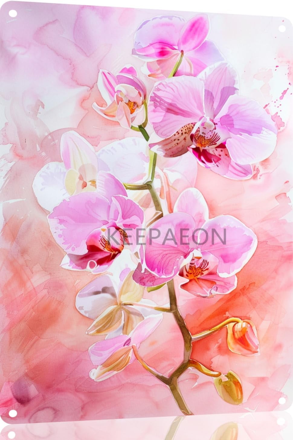 Orchid 12x8 Inch Aluminum Signs Wildflower Wall Sign Vintage Wall Art ...