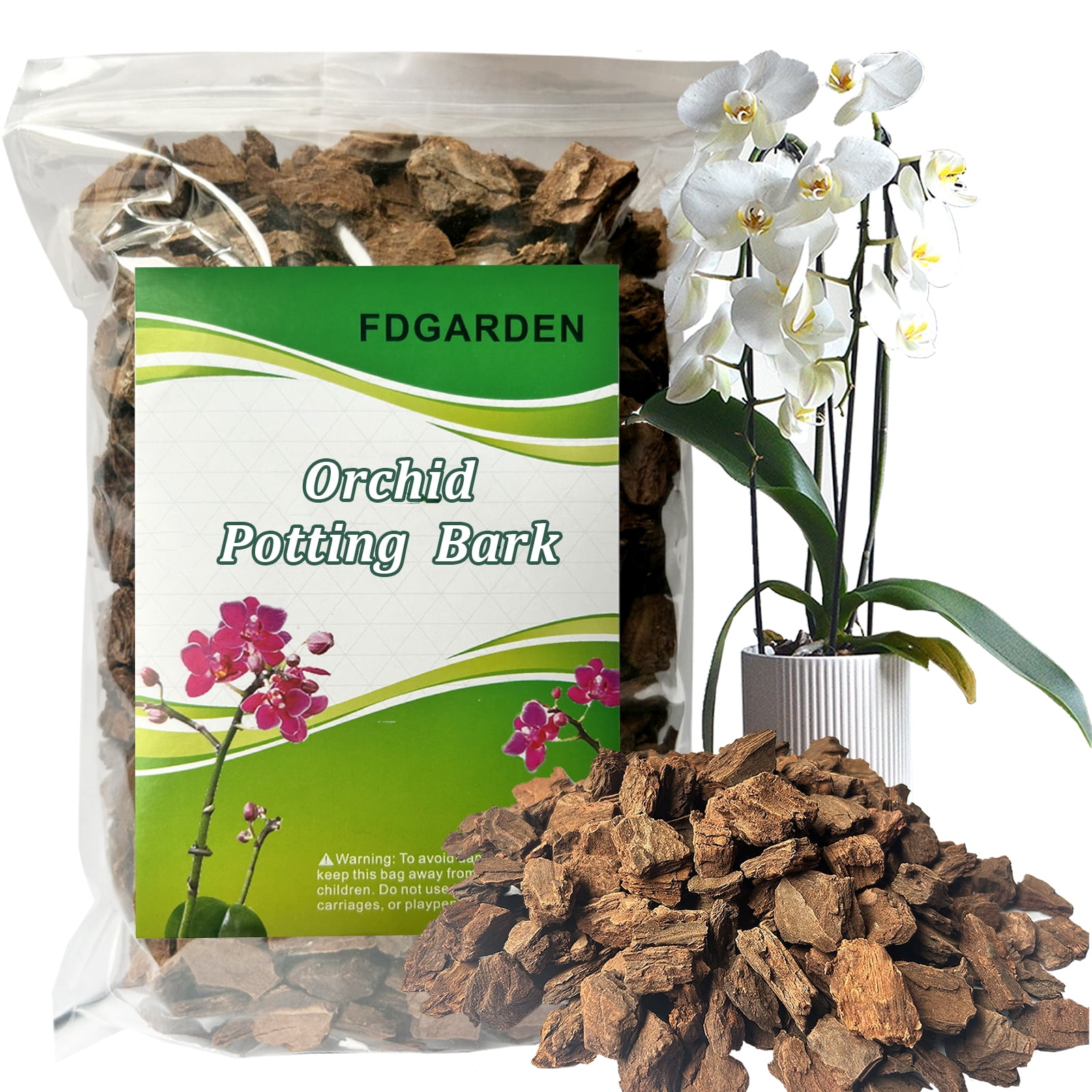 Orgánico Nueva Zeand Pino Corteza para Orquídeas, 100% Natural Potting Mix, 8-15mm, 4 Qt ...