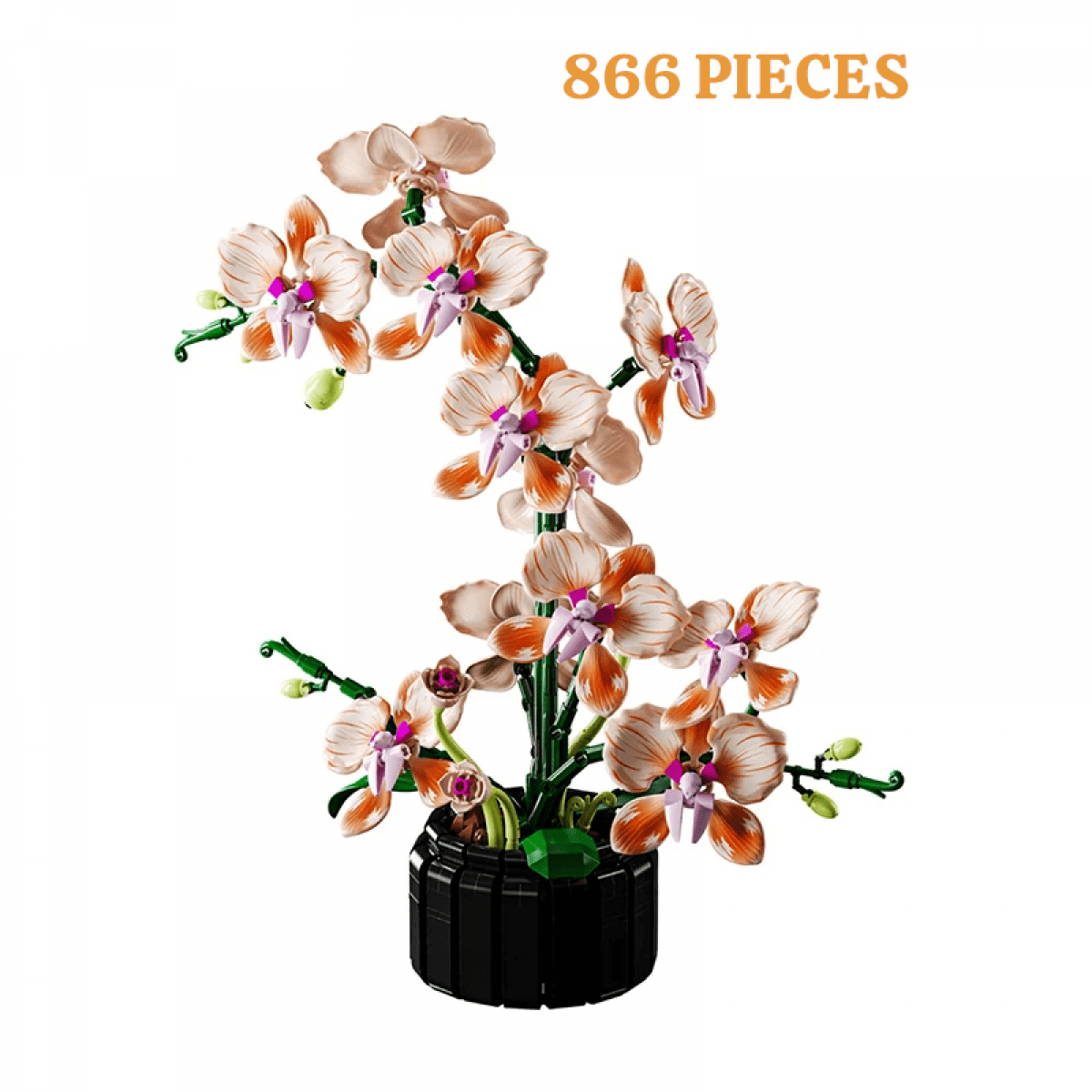 Orchid Building Block Sets for Adults Flowers Building Blocks, Arts and ...