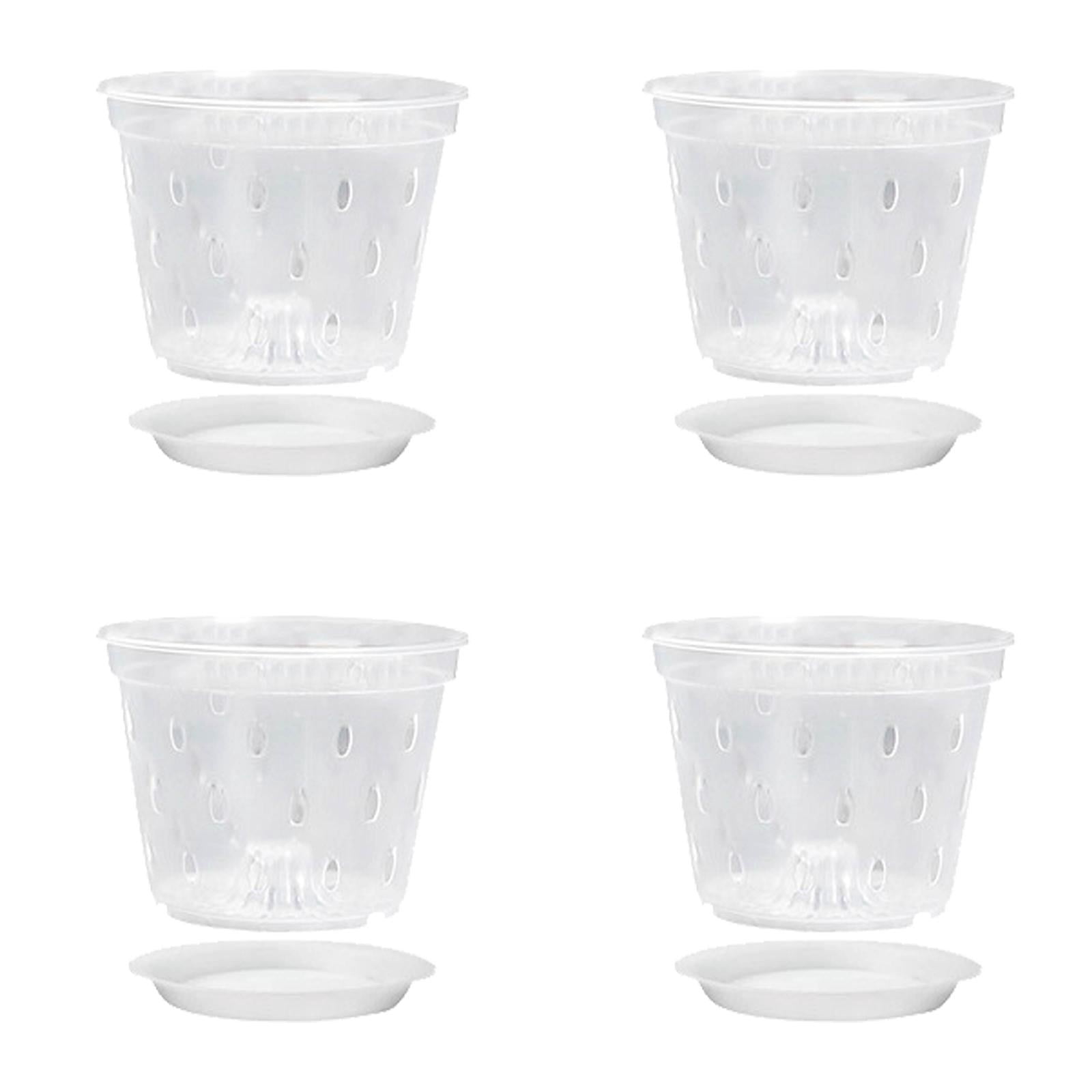 Orchid Clear Pots Phalaenopsis Planter pot with Side Holes Basin And ...