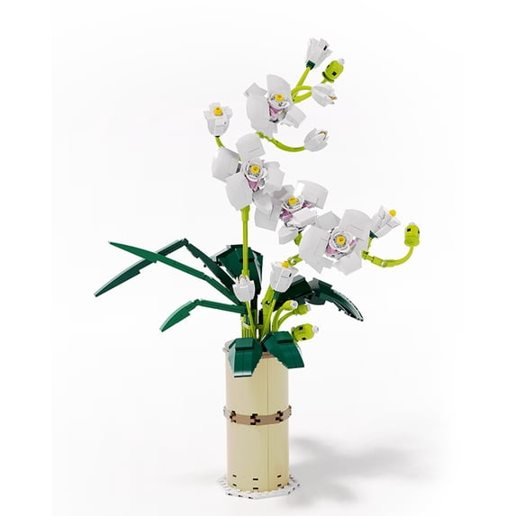 Orchid Flower 580+Pcs Building Blocks Set, Botanical Collection Plant ...