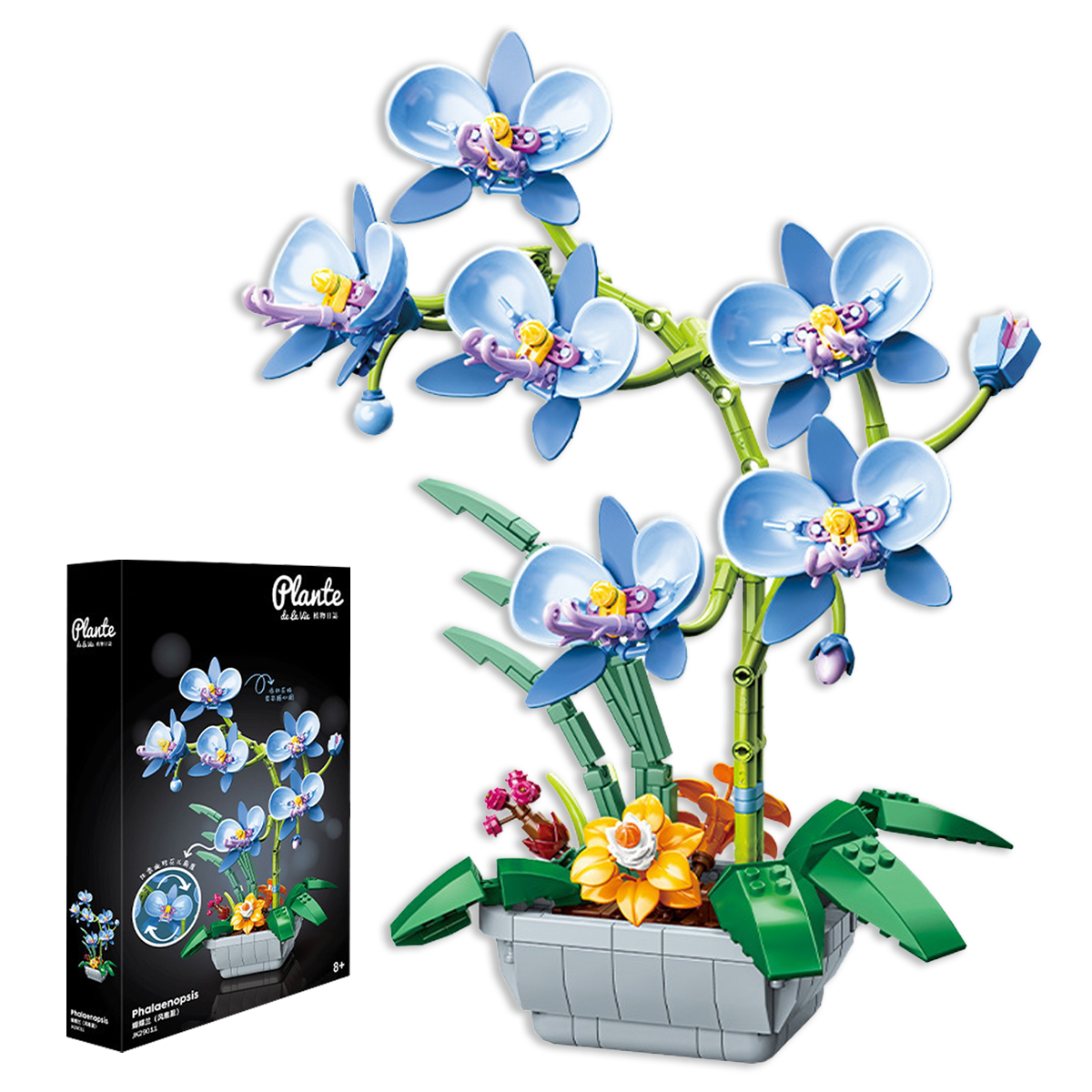 Orchid Flower Building Blocks, Bouquet Building Kit, Bons Tree Creative ...