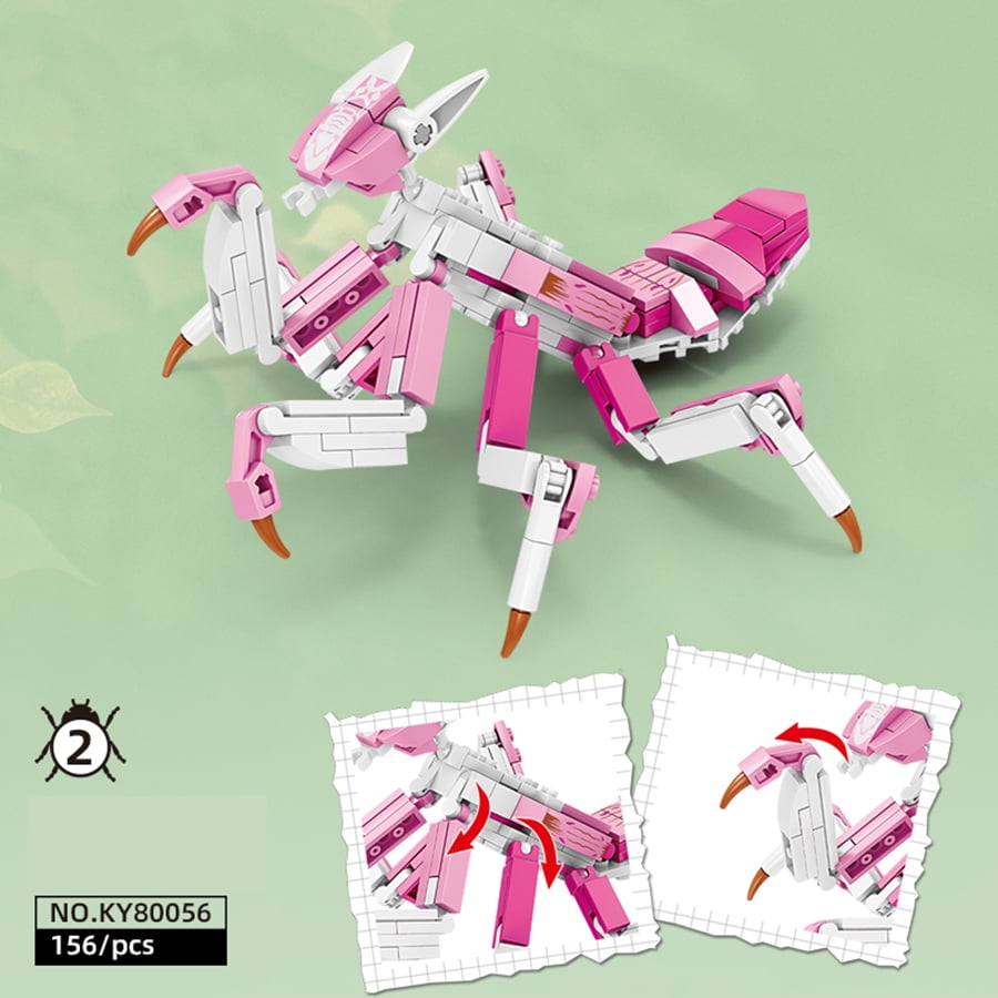 Orchid Mantis Assembled Building Blocks Model Wasp Small Animal Insect ...