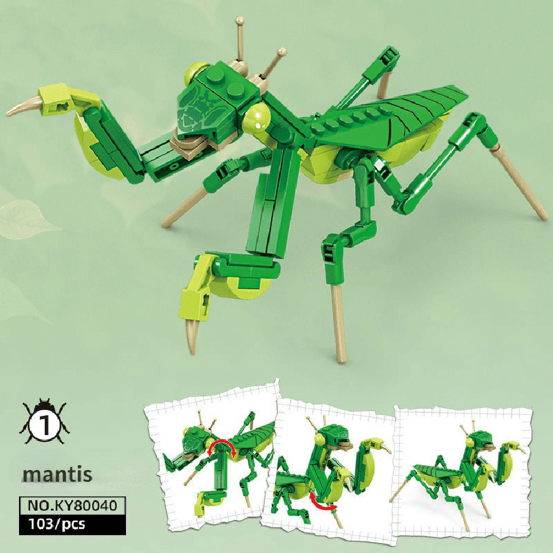 Orchid Mantis Assembled Building Blocks Model Wasp Small Animal Insect ...
