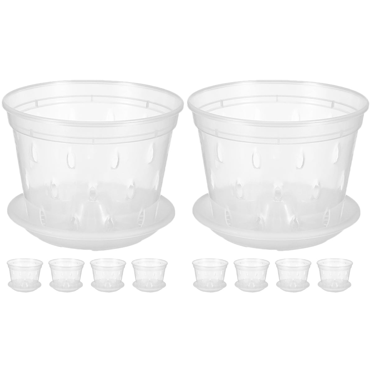 Orchid Pot 10 Sets Garden Pots Flower for Indoor Plants with Drainage ...