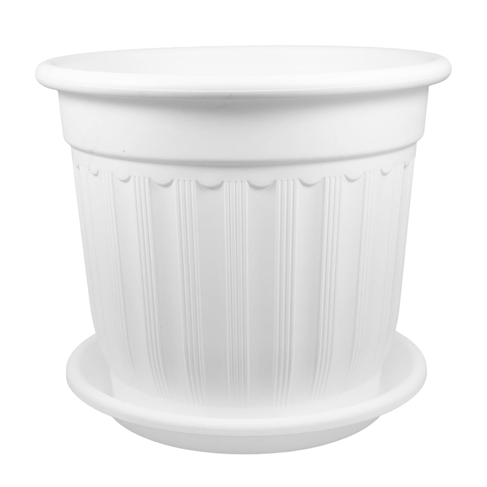 European Style Flower Pot Diameter Retro Vase Roman Column Seeder White ...