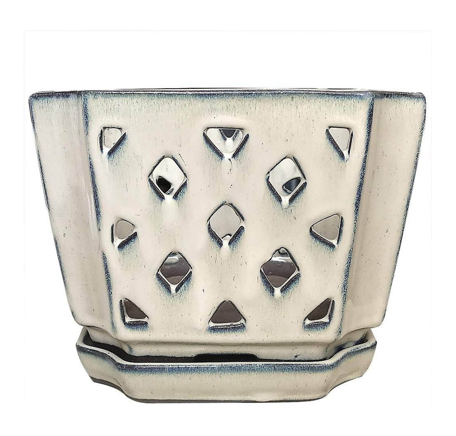 Orchid Pots with Holes 7 inch Orchid Planter Large Flower Pot Square ...