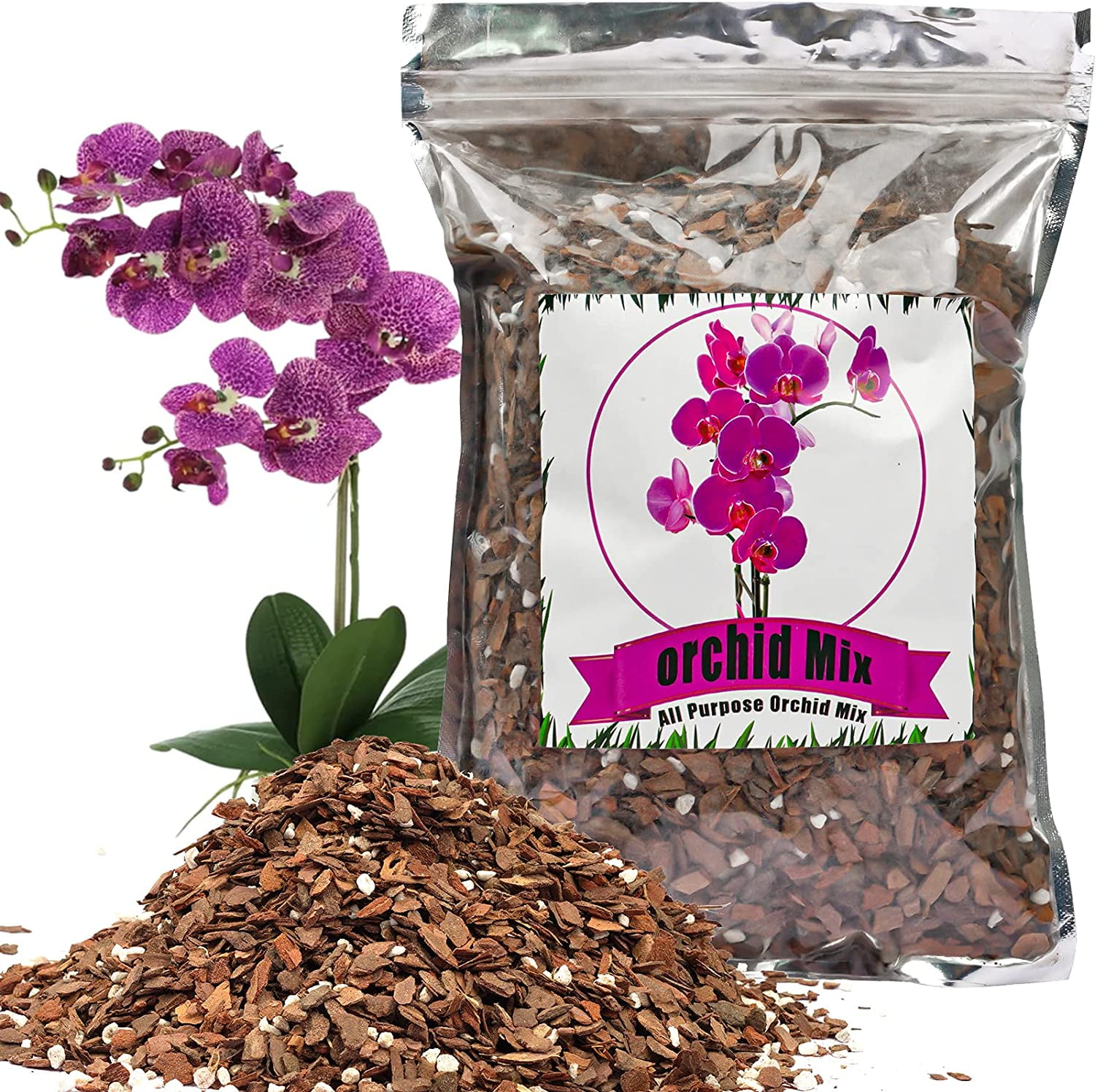 Orchid Potting Mix Orchid Bark, Mix Pine Bark and Perlite, Good ...