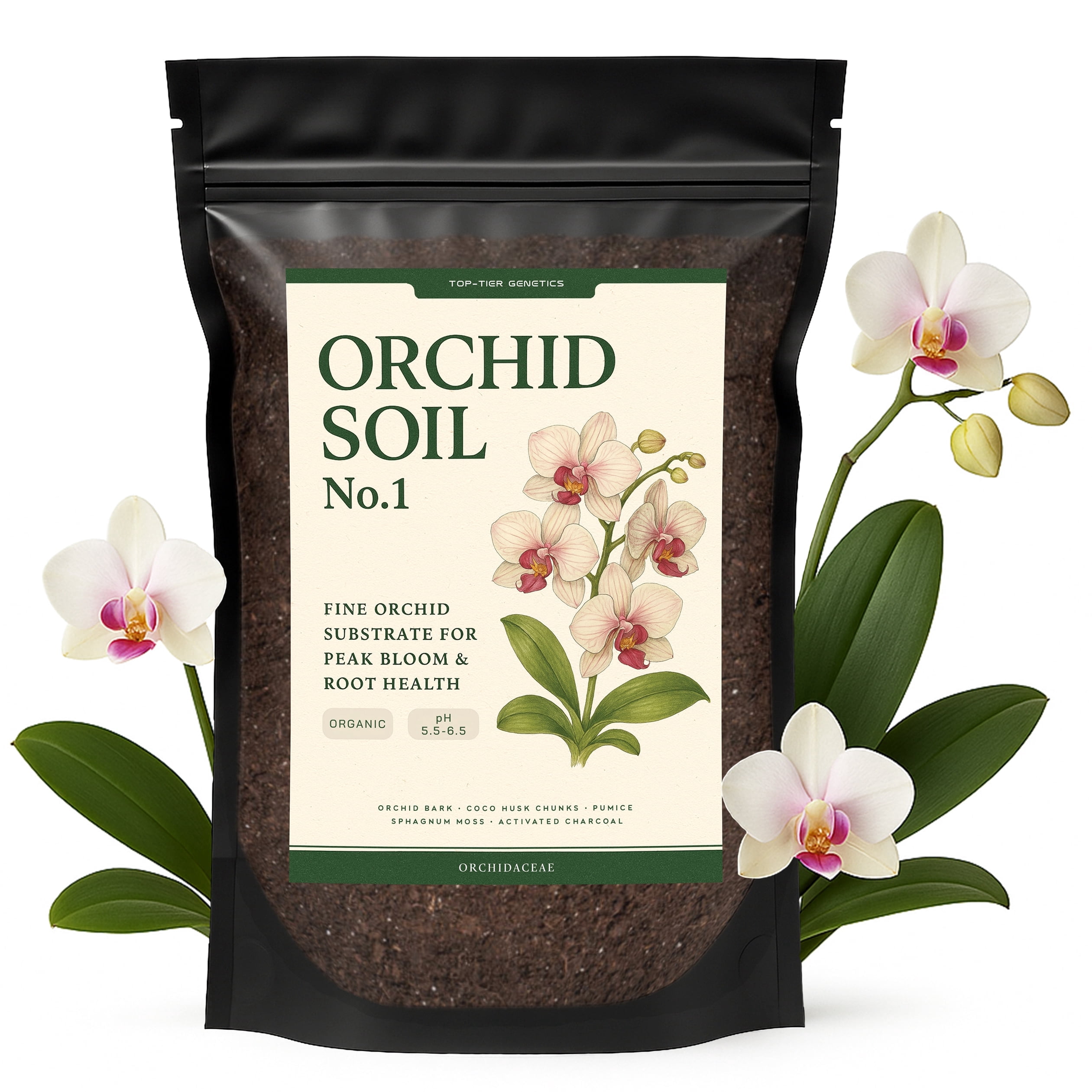 Orchid Soil - Premium Potting Mix for Phalaenopsis, Dendrobium ...