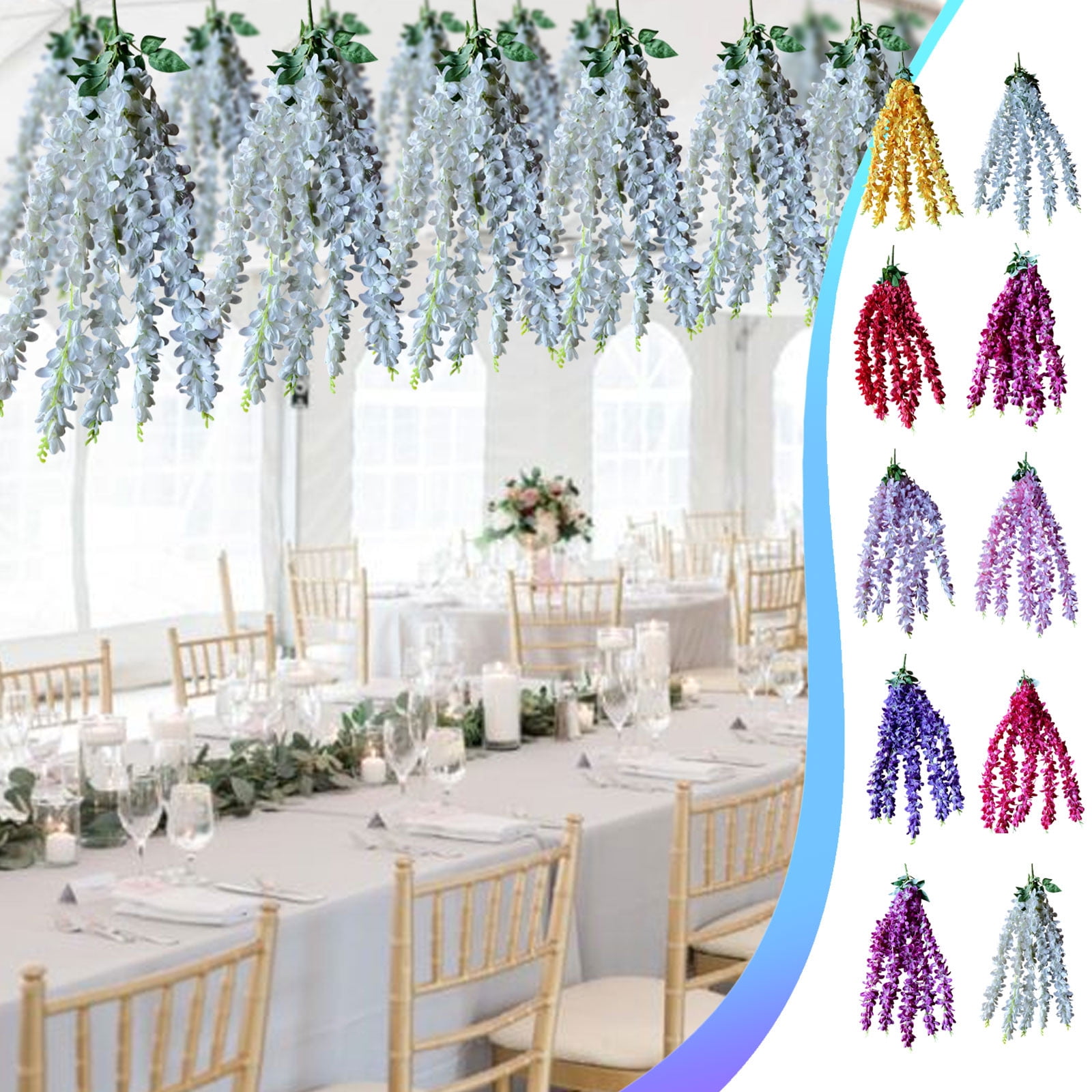 Orchid String Vines, Artificial Thai Orchid Decor, 12-Inch Length, Easy ...