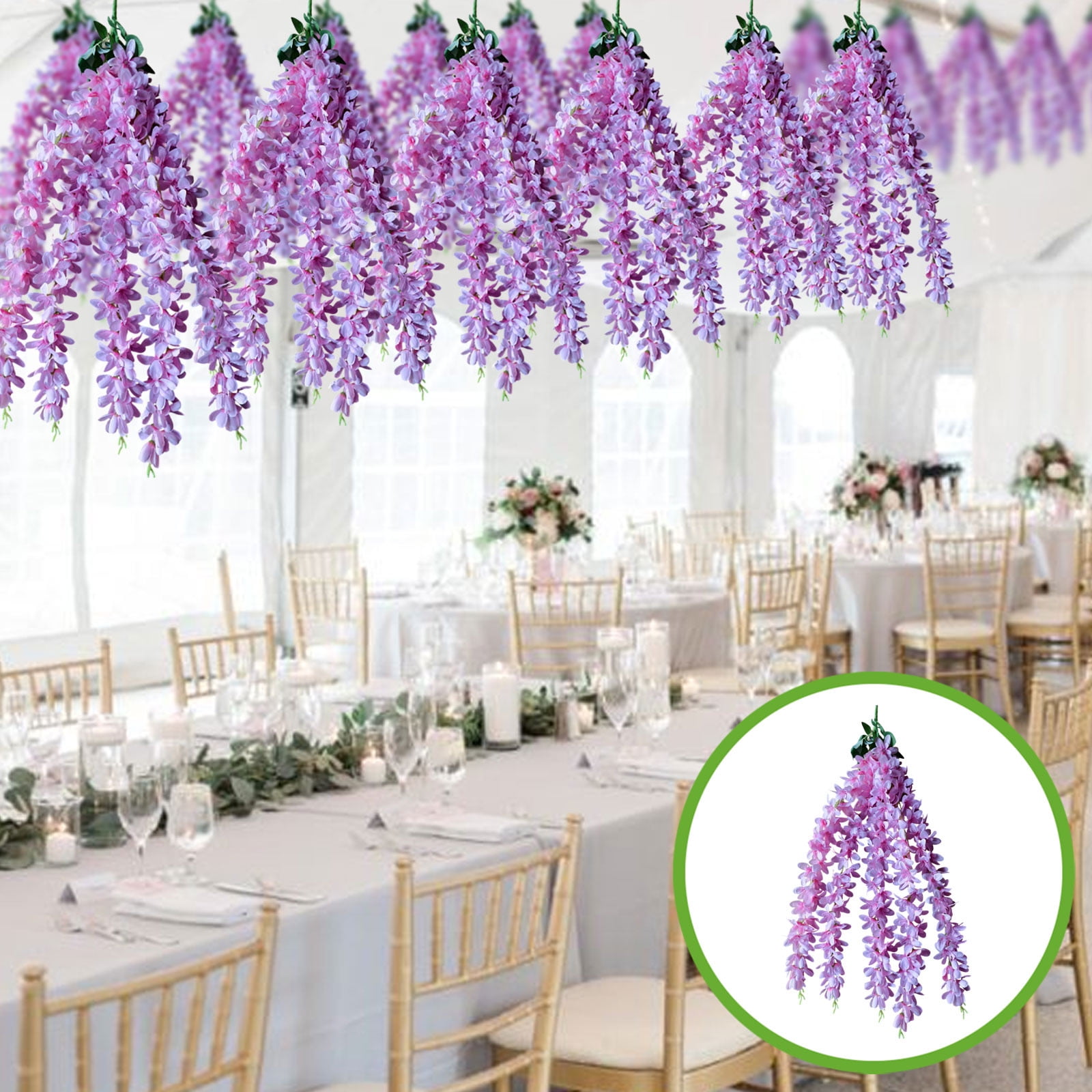 Orchid String Vines, Artificial Thai Orchid Decor, 12-Inch Length, Easy ...