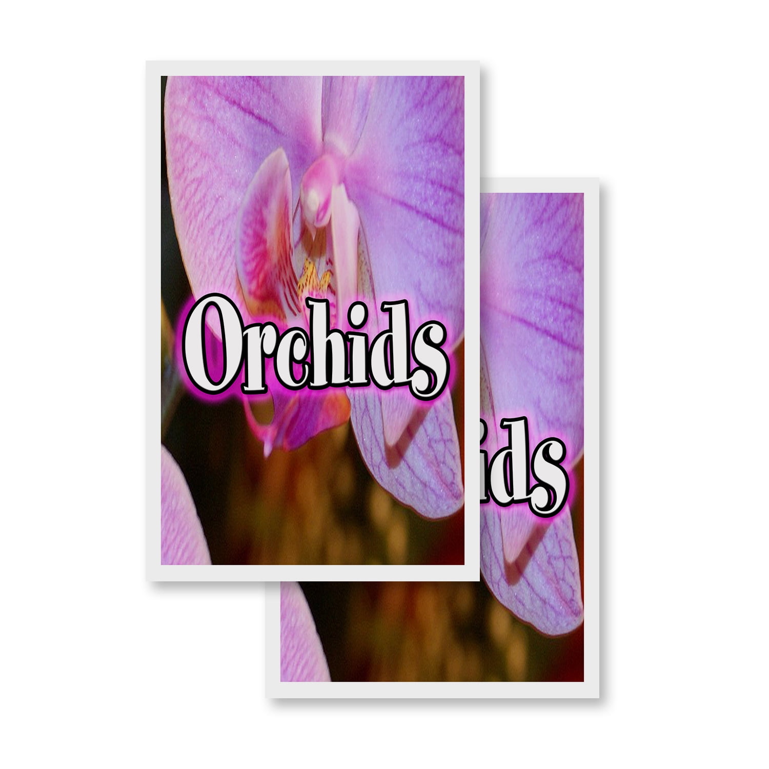 Orchids (2-PACK) 24" x 36" Vinyl Decals | Sign Insert Peel & Stick ...