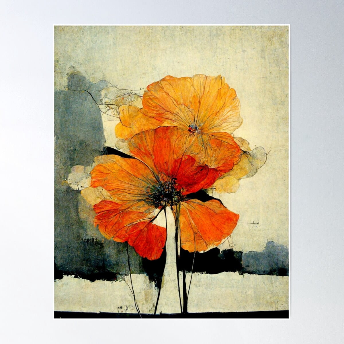 Orchids In The Wild Poster Wall Art, Modern Wall Decor For Living Room ...
