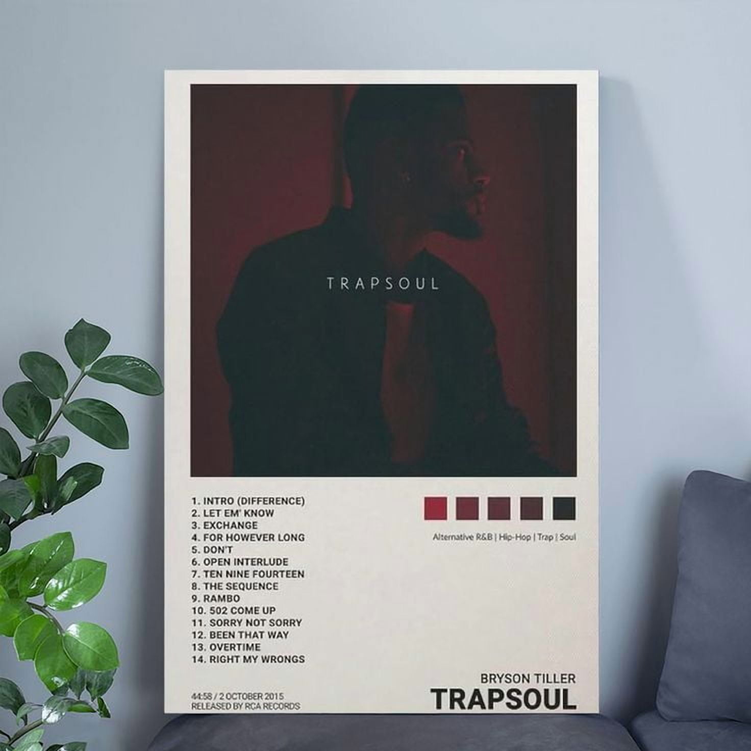 OrdaLi Bryson Poster Tiller Trapsoul Music Album Cover Canvas Poster ...