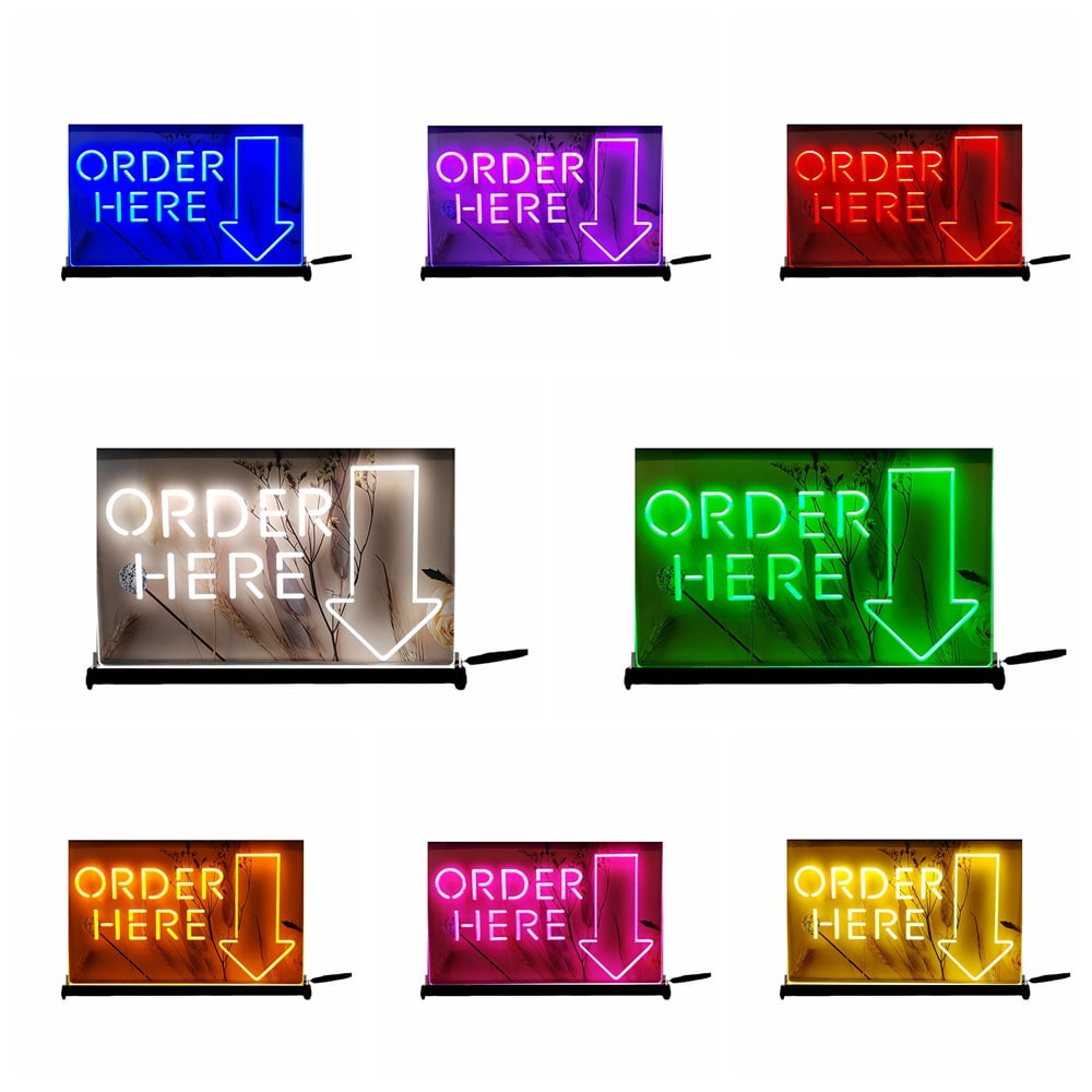 Order Here Cashier Shop Vintage LED Neon Sign-Posters,3DCarving,Wall ...