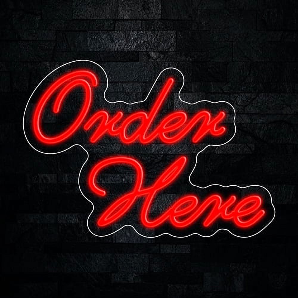 Order Here LED Neon Sign 17"L x 12"H #33282 - Walmart.com