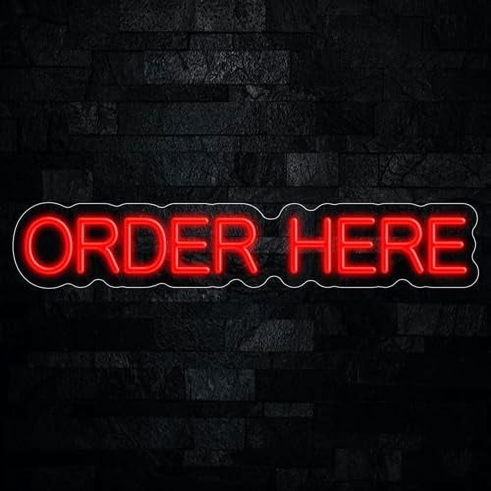 Order Here LED Neon Sign 27"L x 5"H #32545 - Walmart.com