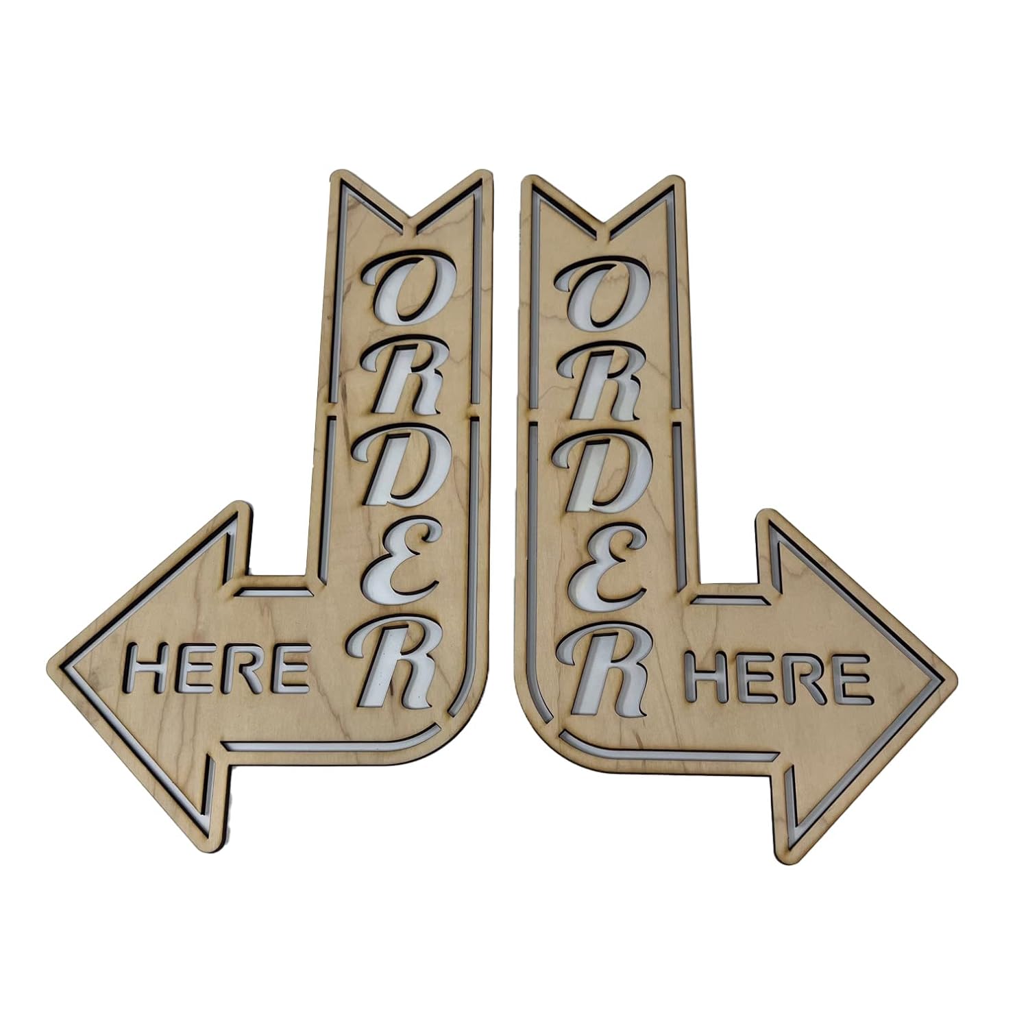 Order Here Left and Right signs 8x13 (Both Signs) - Walmart.com