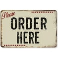 Order Here Sign Putty Restaurant Cafe Pick Up Signs Coffee Shop Decor ...