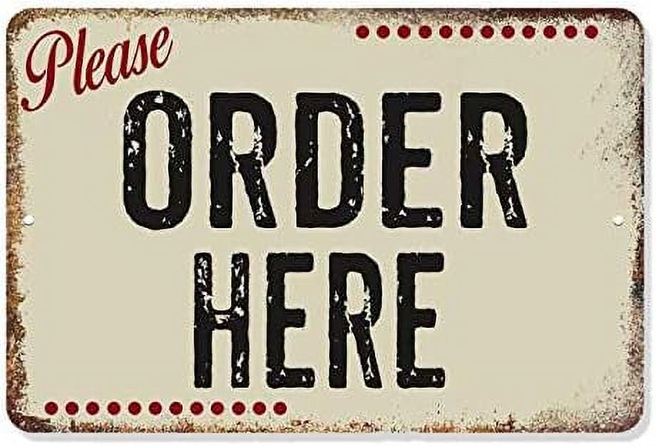 Order Here Sign Putty Restaurant Cafe Pick Up Signs Coffee Shop Decor ...