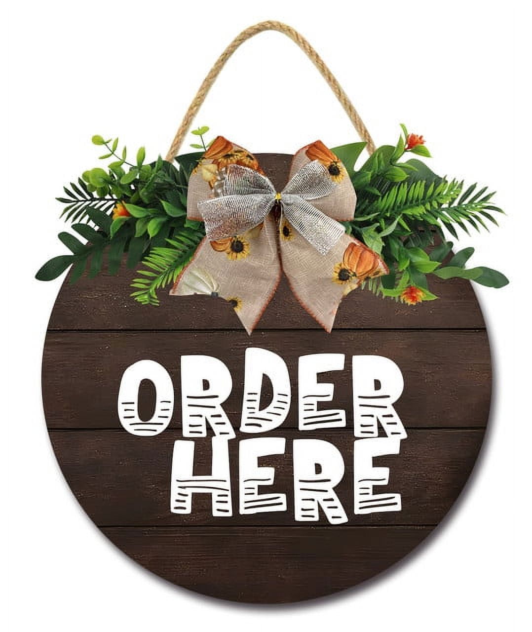 Order Here Sign, Restaurant Sign, Rustic Decor, 12" x 12" Sign, Cafe ...