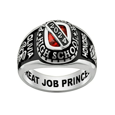 Mementos Customized Sterling Silver Ladies Class Ring for High School ...