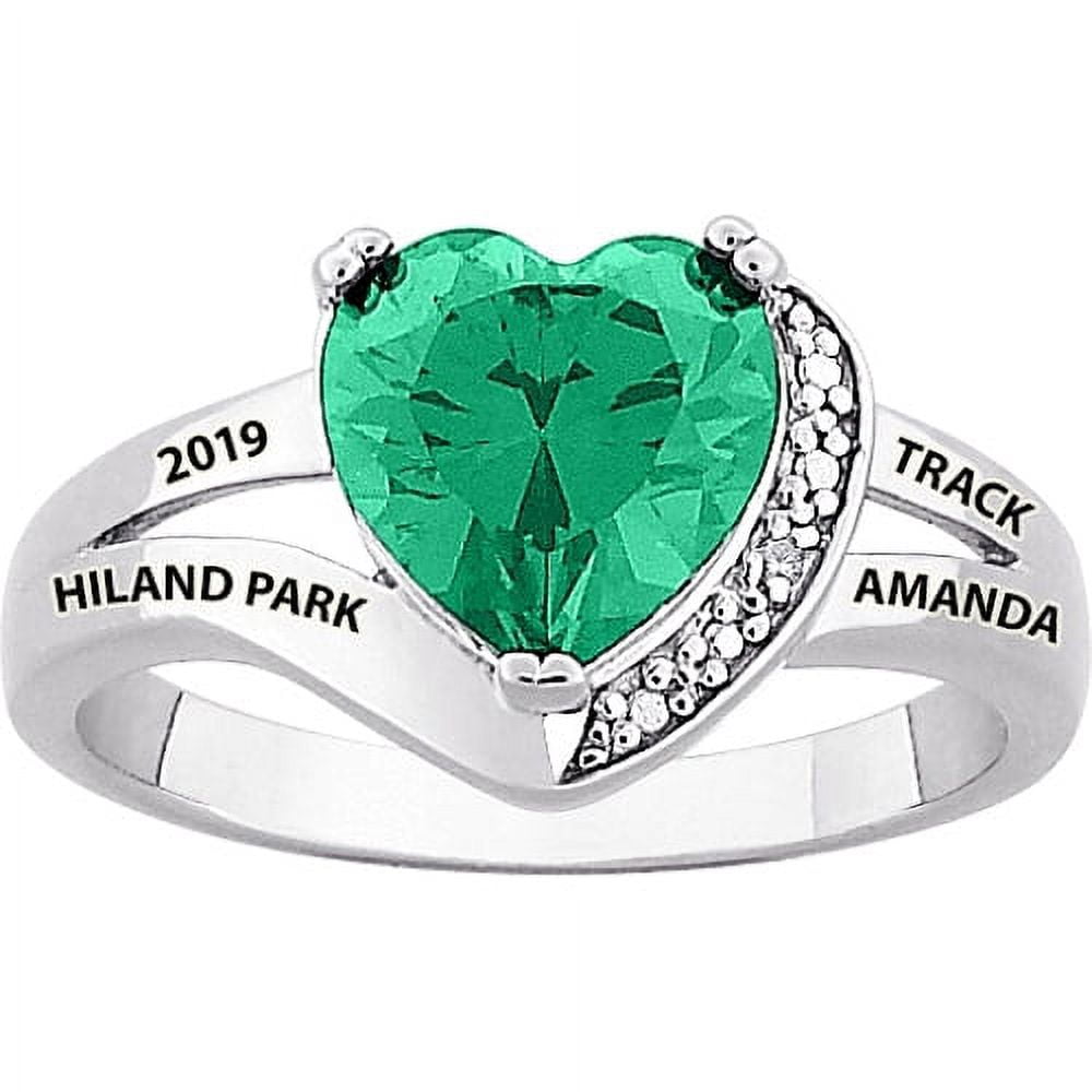 Order Now for 2025 Graduation, Freestyle Sterling Silver Heart Stone ...