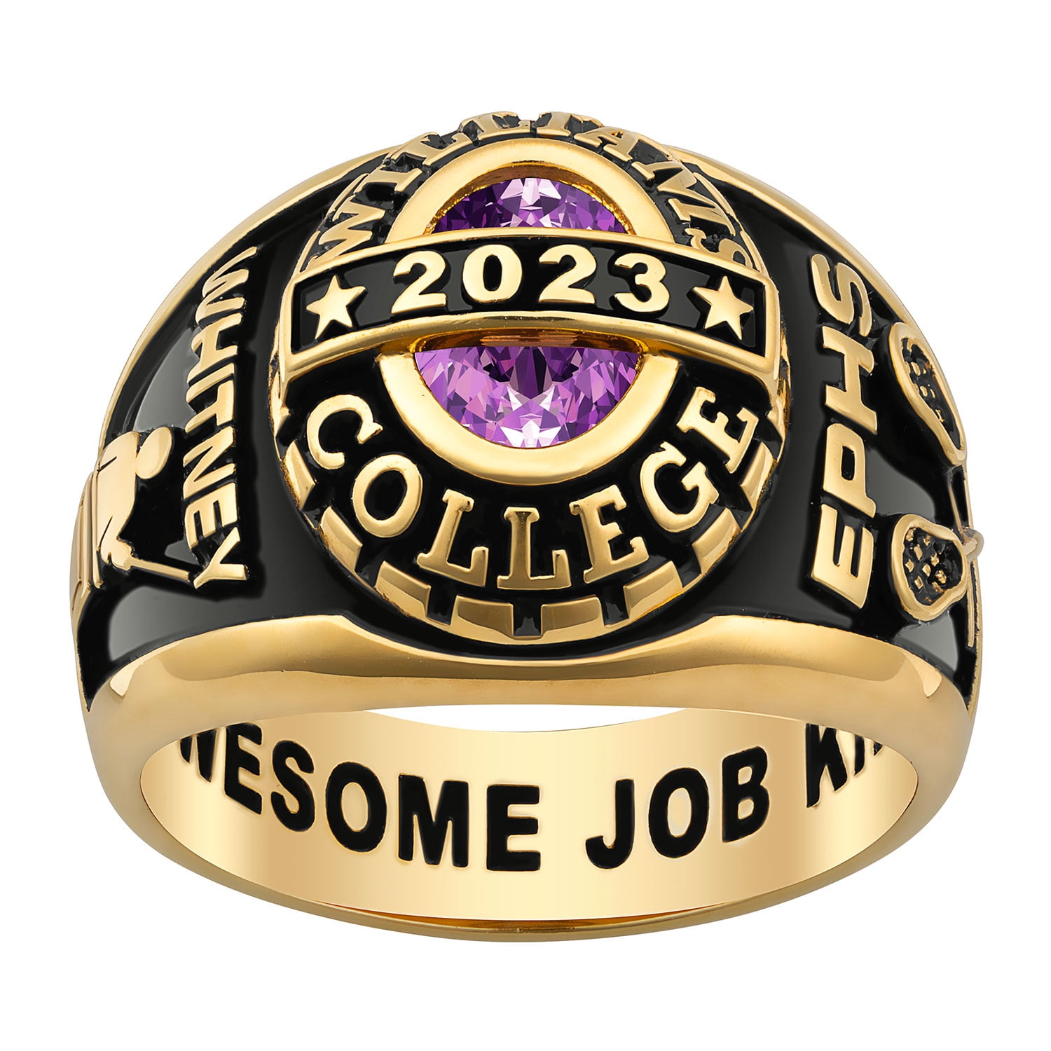 Order Now for 2025 Graduation, Freestyle Women's Birthstone Class Ring ...