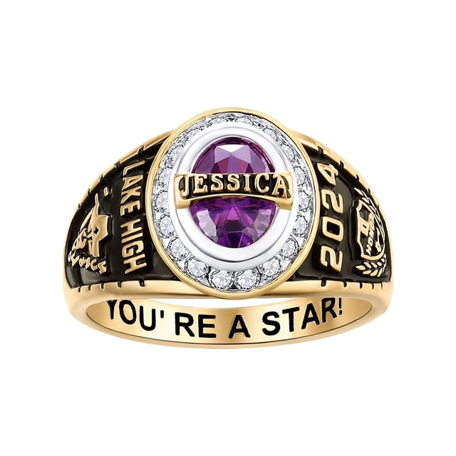 Order Now for 2025 Graduation, Freestyle Women's CZ Oval Stone ...