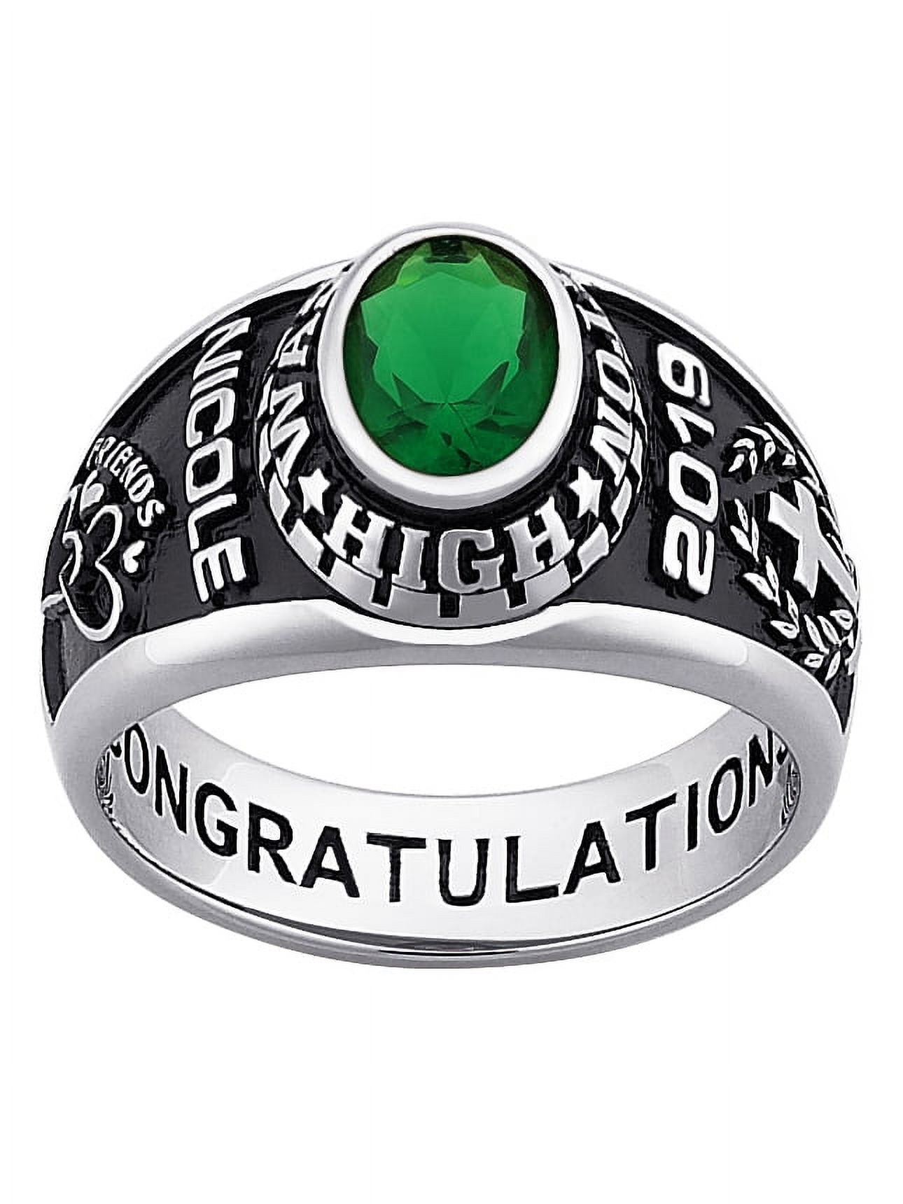 Keepsake Personalized Women's Oval Class Ring available in Valadium ...