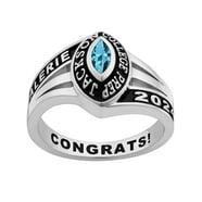 Keepsake Personalized Women's Oval Class Ring available in Valadium ...