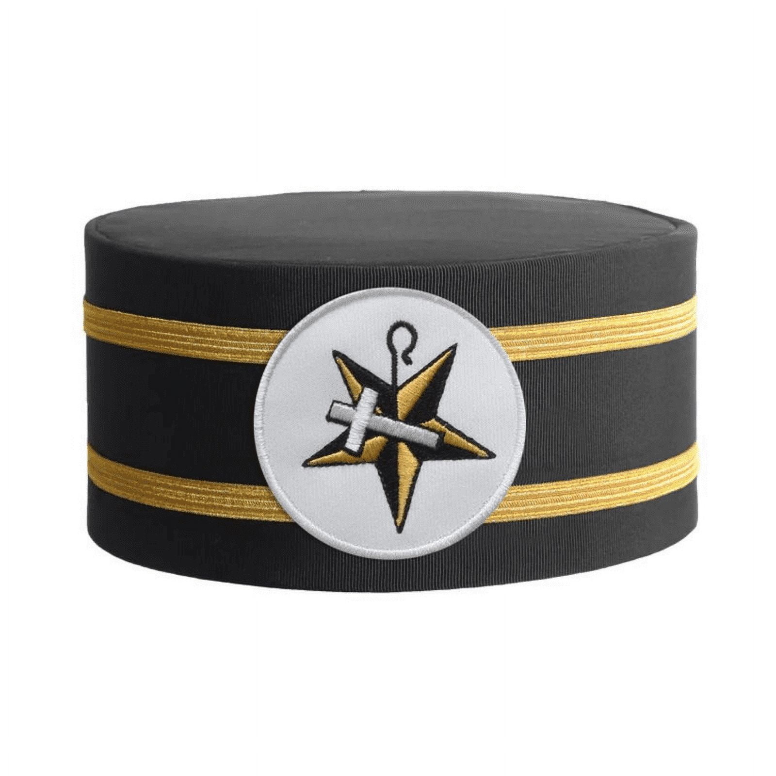 Order Of The White Shrine Of Jerusalem Crown Cap - Black Rayon with ...